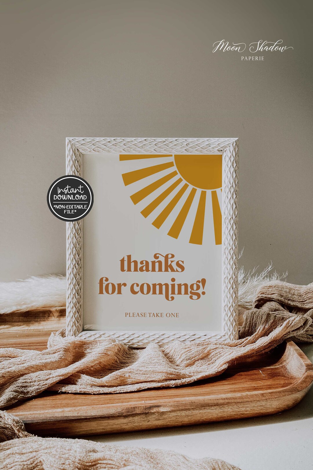Printable Sun Thanks for Coming Sign // Here Comes the Son, Sunshine ...