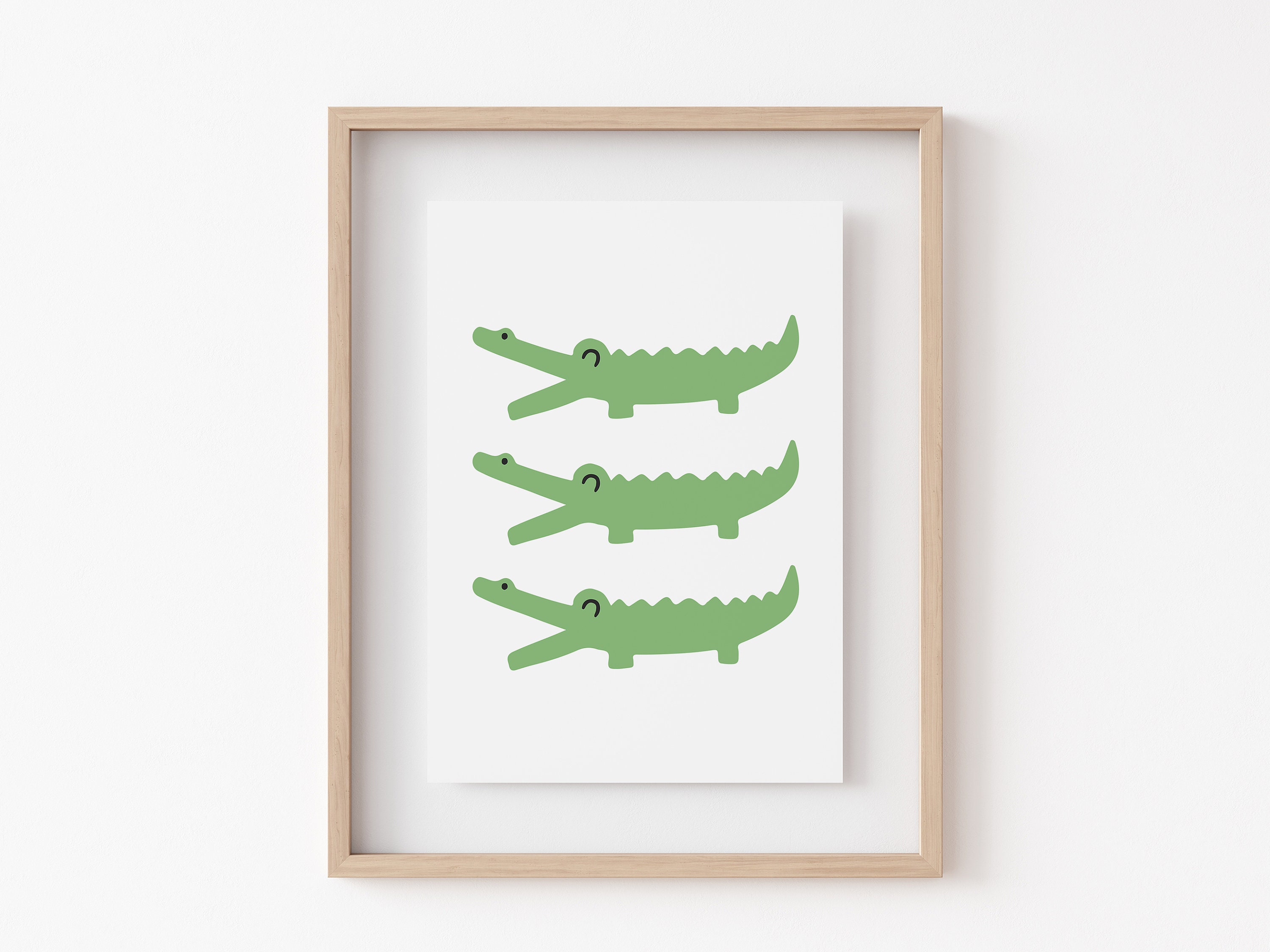 Crocodile wall print // printable kids wall art wall decor | Etsy