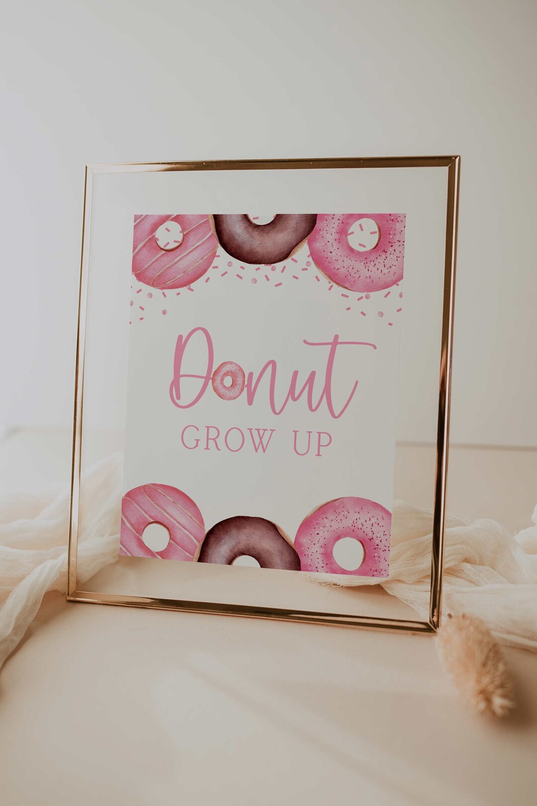 Donut Grow up Sign // Donut Birthday Party, Donut Theme, Donuts ...