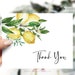 Printable Flat Thank You Card // Lemon Thank You Card, Lemons, Lemon ...
