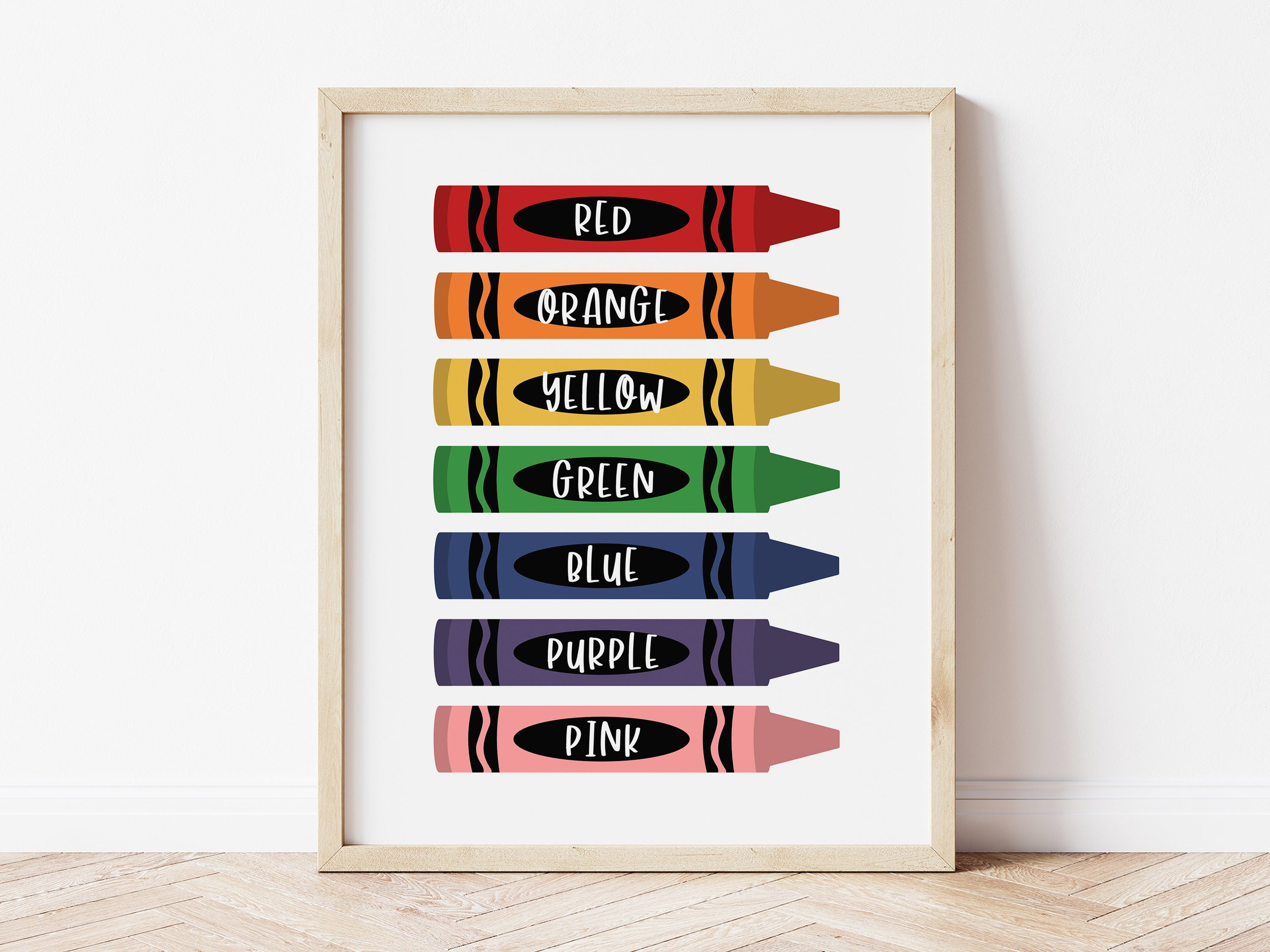 Crayons Wall Art Print // Printable Kids Wall Art Wall Decor - Etsy