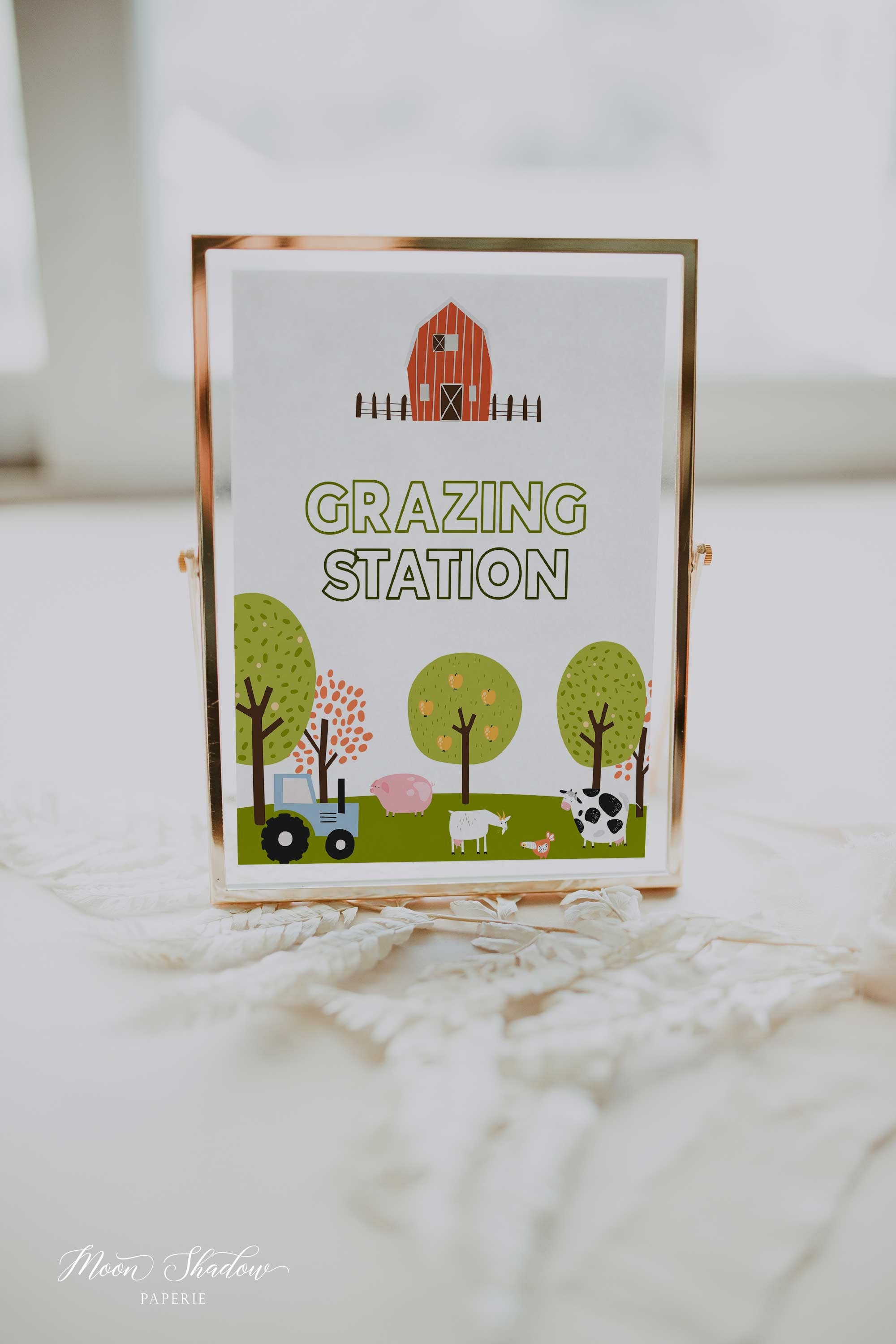 Printable Grazing Station Sign // Farm Animal Birthday, Kids Birthday ...
