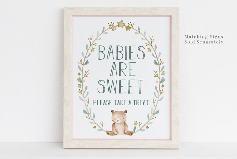 Advice for the New Parents Card Sign // Bear Baby Shower | Etsy
