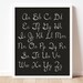 Cursive Alphabet Chalkboard Wall Print // Printable Kids Wall Art, Wall ...