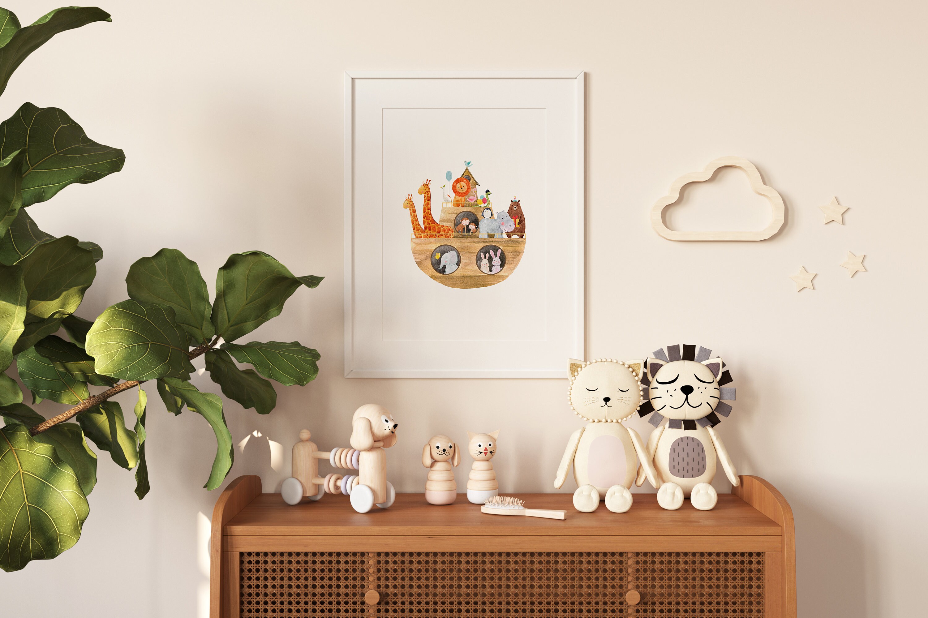 Ark Animals Nursery Wall Art Print // Printable Kids Wall Art | Etsy