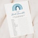 Baby Word Scramble Game // Blue Rainbow Baby Shower Game, Blue Rainbow ...