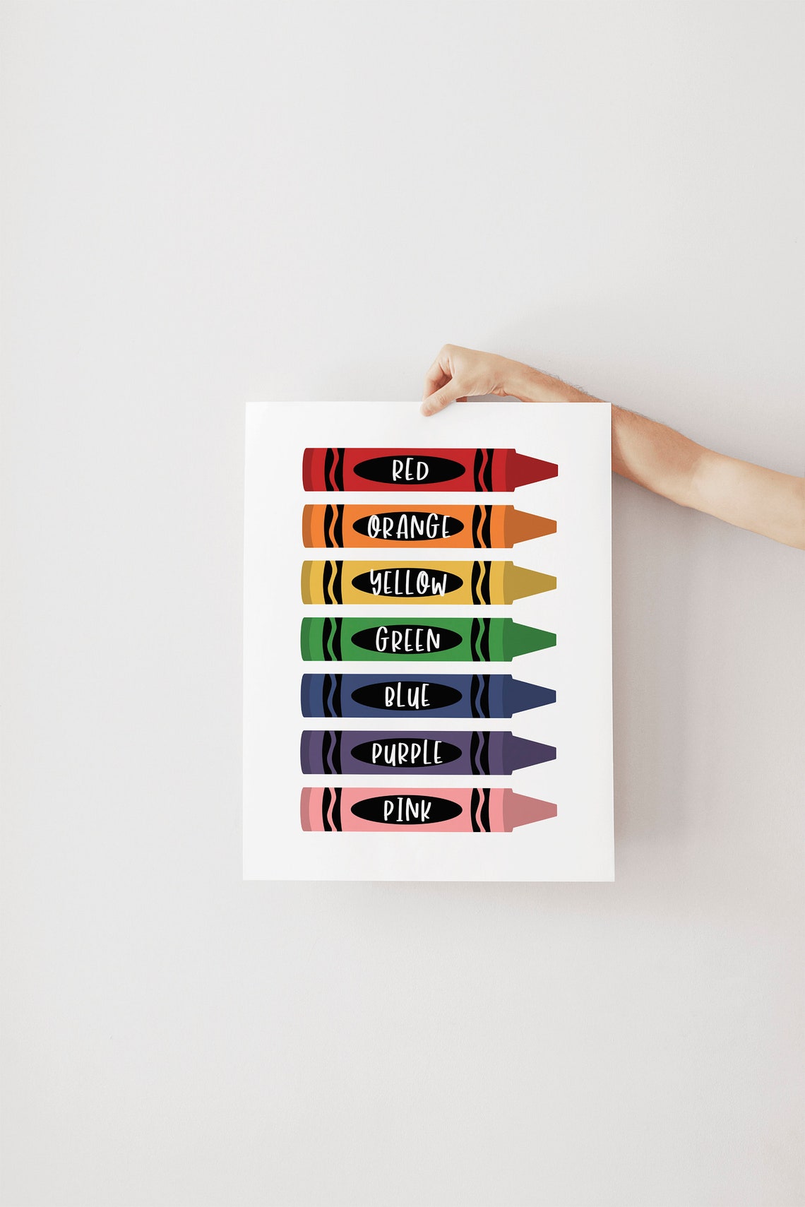 Crayons Wall Art Print // Printable Kids Wall Art Wall Decor - Etsy