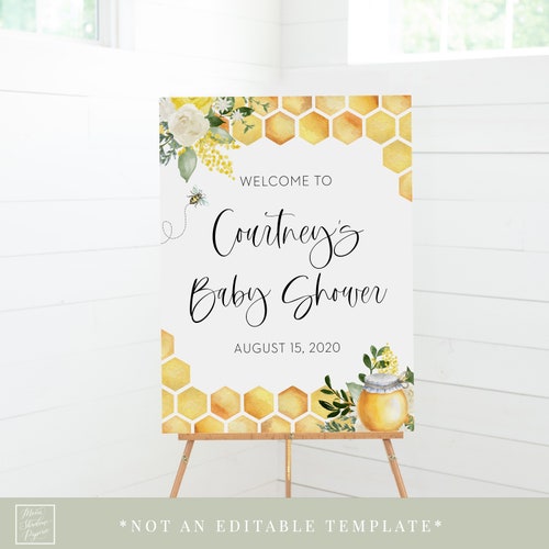 Favors Sign // Bee Baby Shower Bee Theme Baby Bee Gender | Etsy