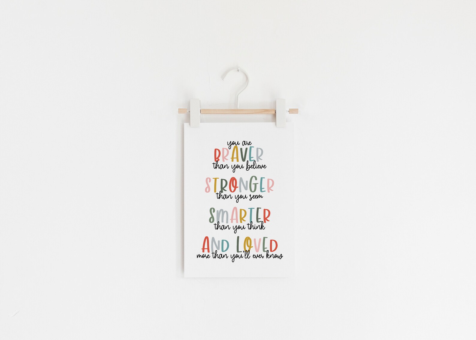 You Are Braver Than You Believe Wall Print // Printable Kids Wall Art ...