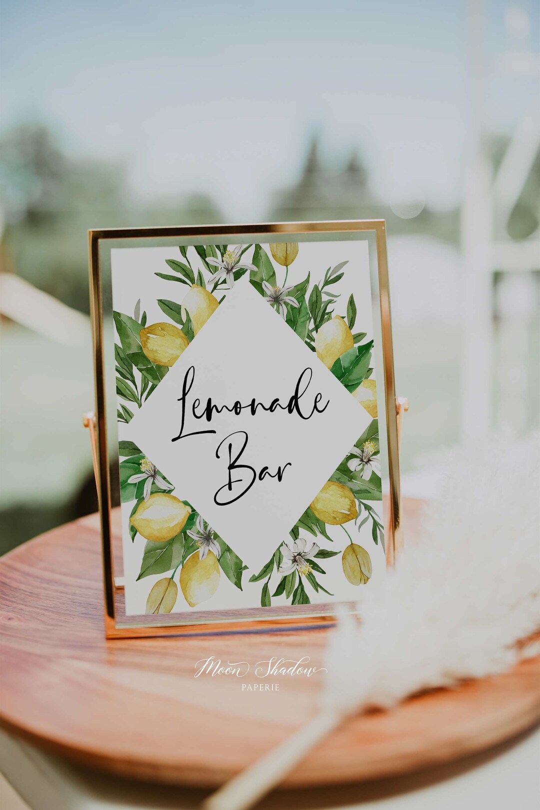 Lemonade Bar Sign // Lemon Bridal Shower Lemons Citrus - Etsy