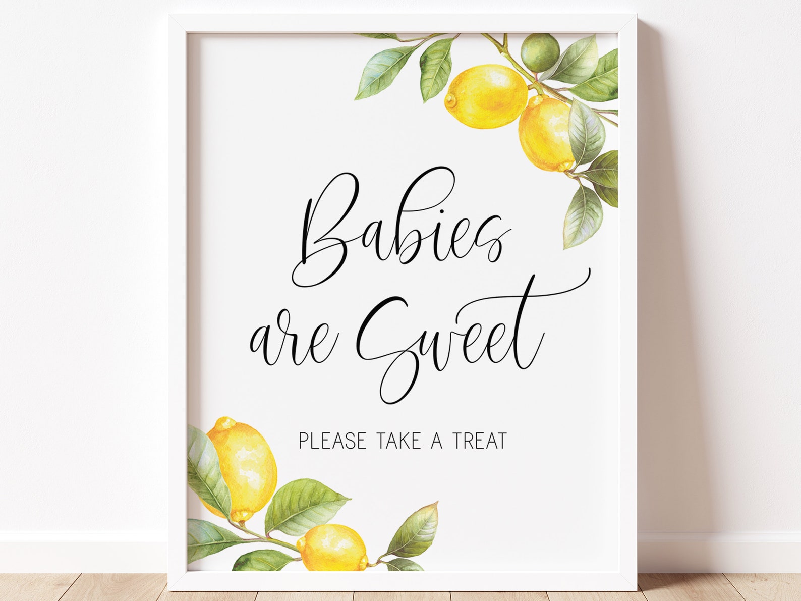 Babies are sweet sign // lemon baby shower lemons citrus | Etsy