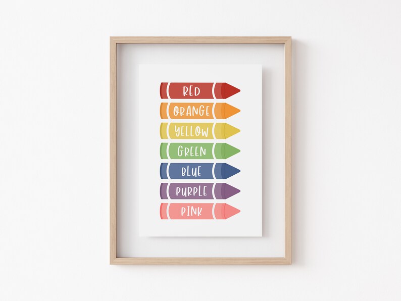 Crayons Wall Art Print // Printable Kids Wall Art Wall Decor - Etsy