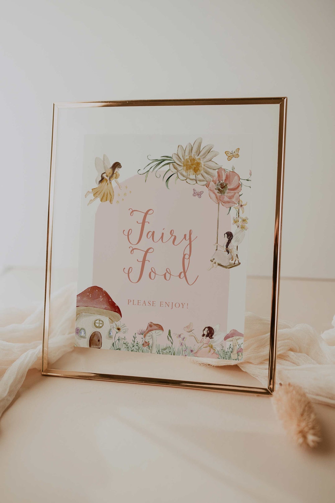 Printable Fairy Food Sign // Fairy Baby Shower Sign, Birthday Party ...