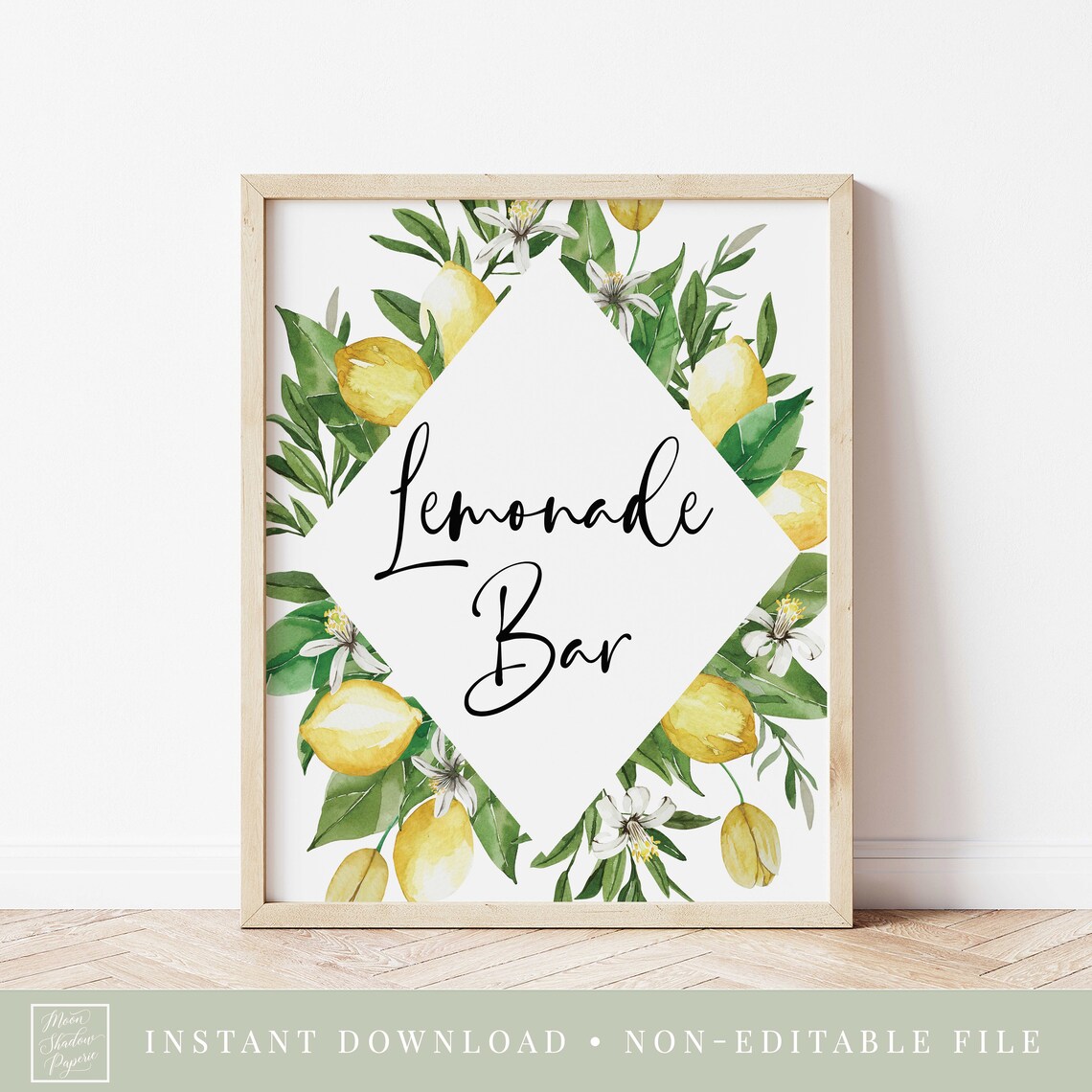 Lemonade Bar Sign // Lemon Bridal Shower Lemons Citrus - Etsy