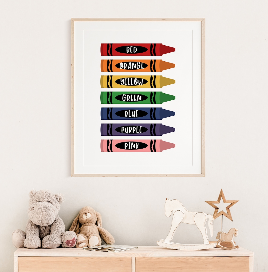 Crayons Wall Art Print // Printable Kids Wall Art Wall Decor - Etsy