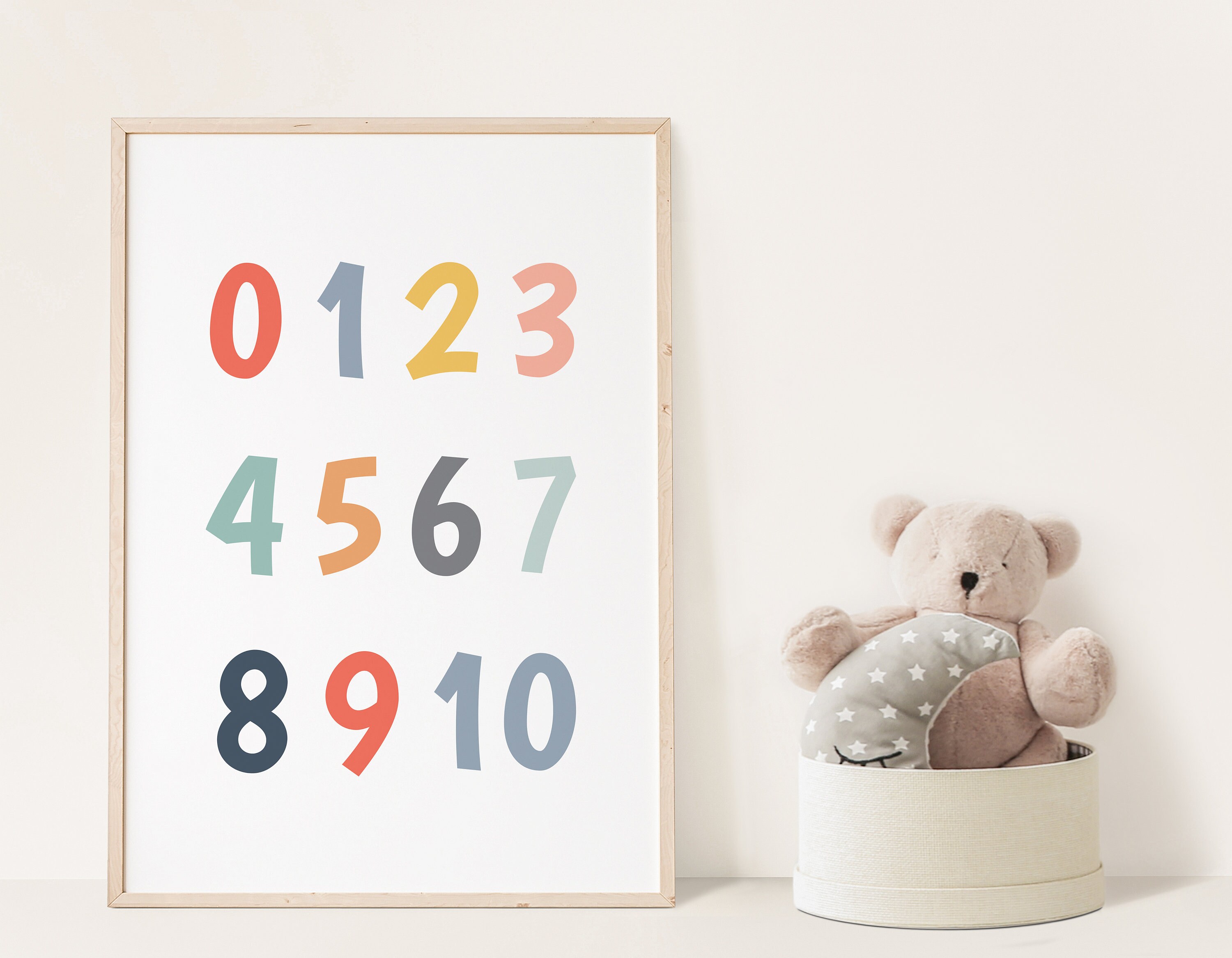 Numbers Wall Print // Printable Kids Wall Art, Wall Print, Wall Decor ...