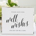 Well Wishes Sign // Wedding Sign, Bridal Shower, Well Wishes, Wedding ...