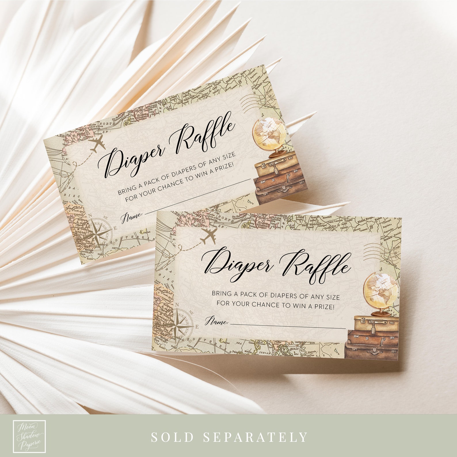 Diaper Raffle Sign // Travel Baby Shower Luggage Suitcase - Etsy