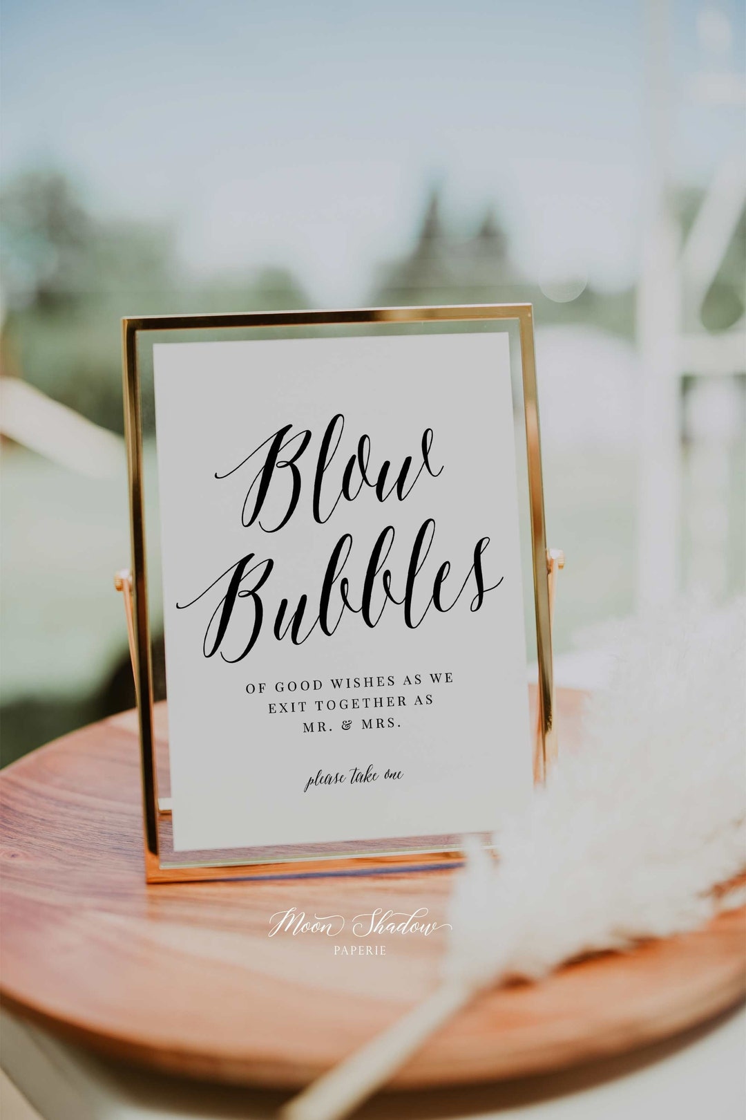 Blow Bubbles Sign // Wedding Sign, Bubble Send Off, Wedding Reception ...