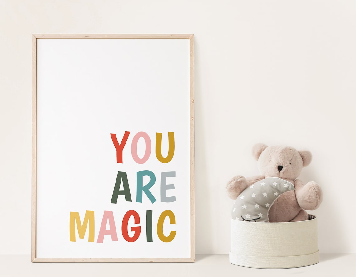 You Are Magic Nursery Wall Print // Printable Kids Wall Art, Wall Print ...