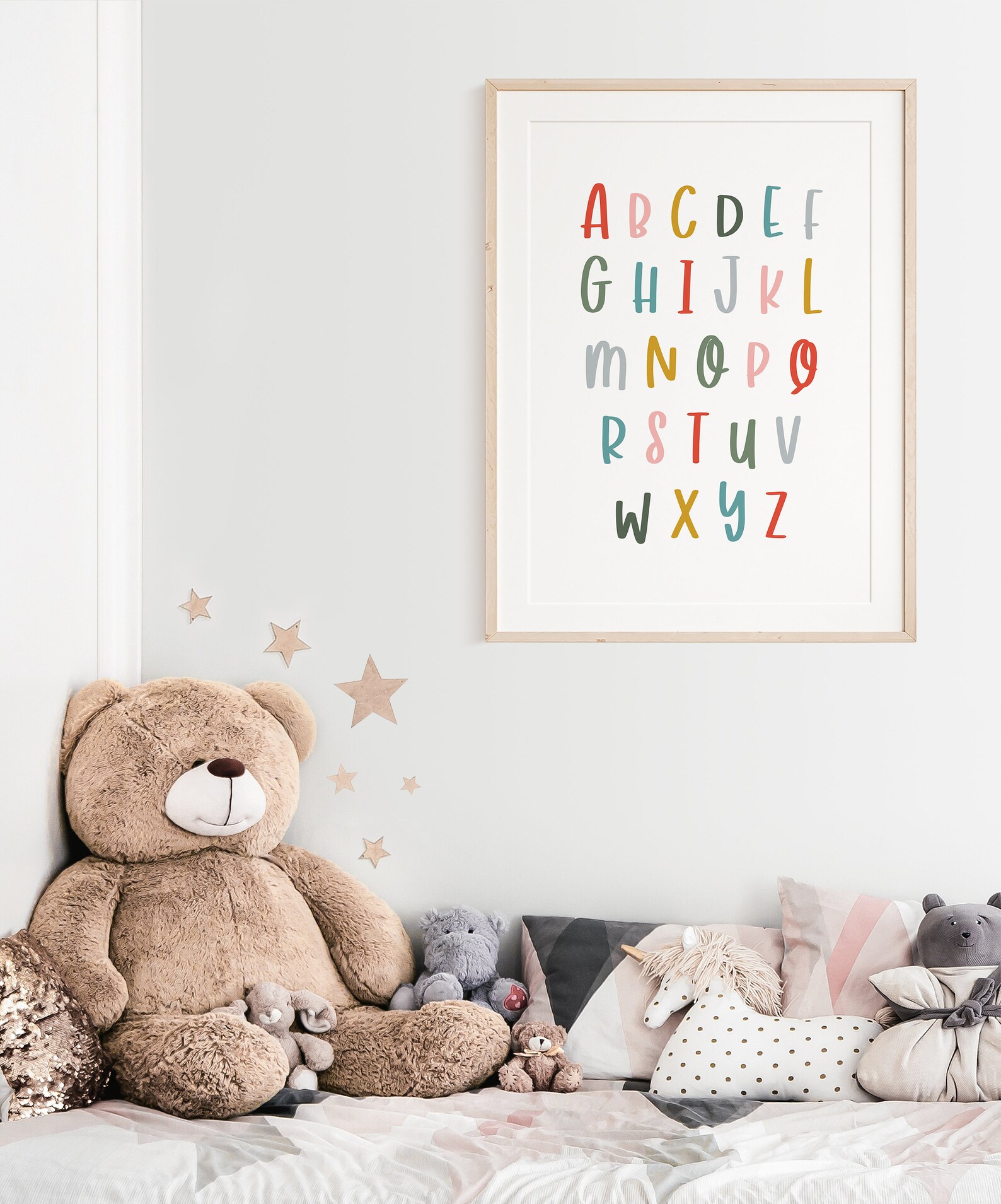 Alphabet Abc Wall Print // Printable Kids Wall Art, Wall Print, Wall ...