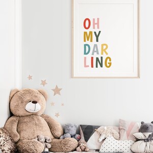 Oh My Darling Nursery Wall Print // Printable Kids Wall Art, Wall Print ...