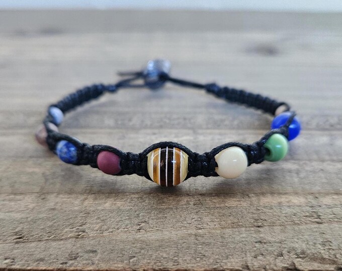 Solar System Bracelet, #65, Outer Space Bracelet, Beaded Bracelet ...