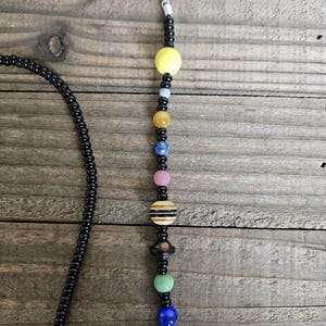 Solar System Eyeglass Chain, #58, Beaded Eyeglass Chain, Solar System ...