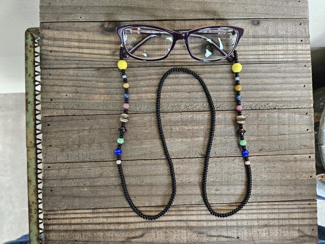 Solar System Eyeglass Chain, #58, Beaded Eyeglass Chain, Solar System ...