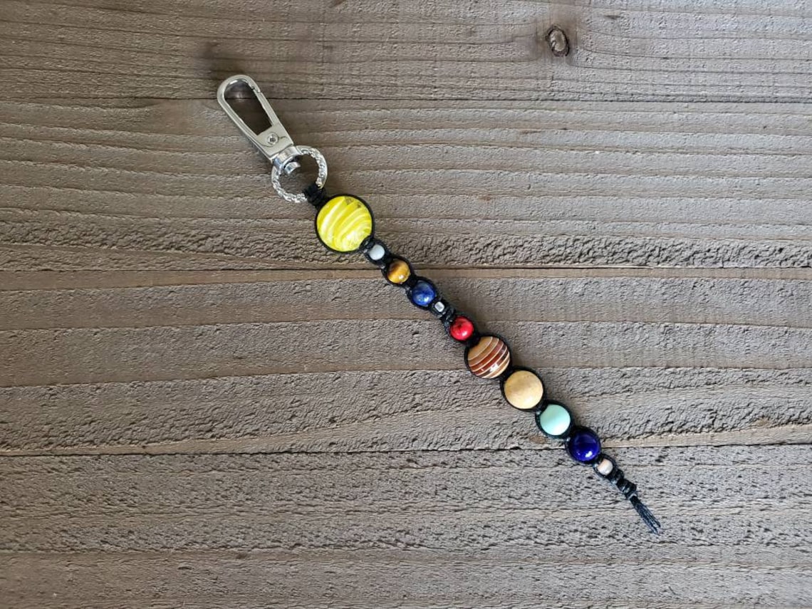 Solar System Keychain 73 Keychain Beaded Keychain Outer | Etsy