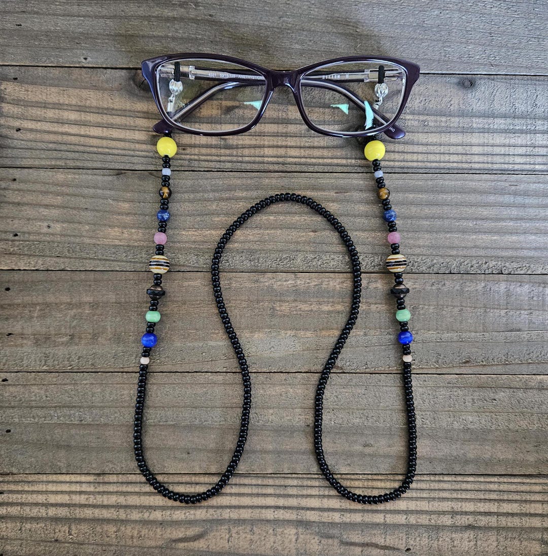 Solar System Eyeglass Chain, 58, Beaded Eyeglass Chain, Solar System ...