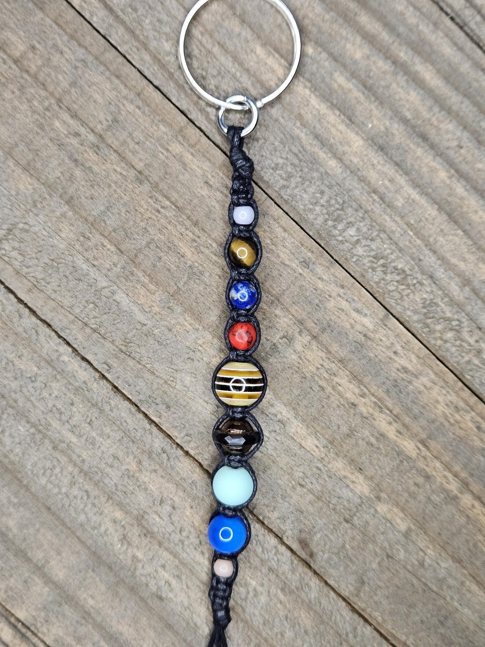 Solar System Key Ring Keychain, #77, Keychain, Beaded Keychain, Outer ...