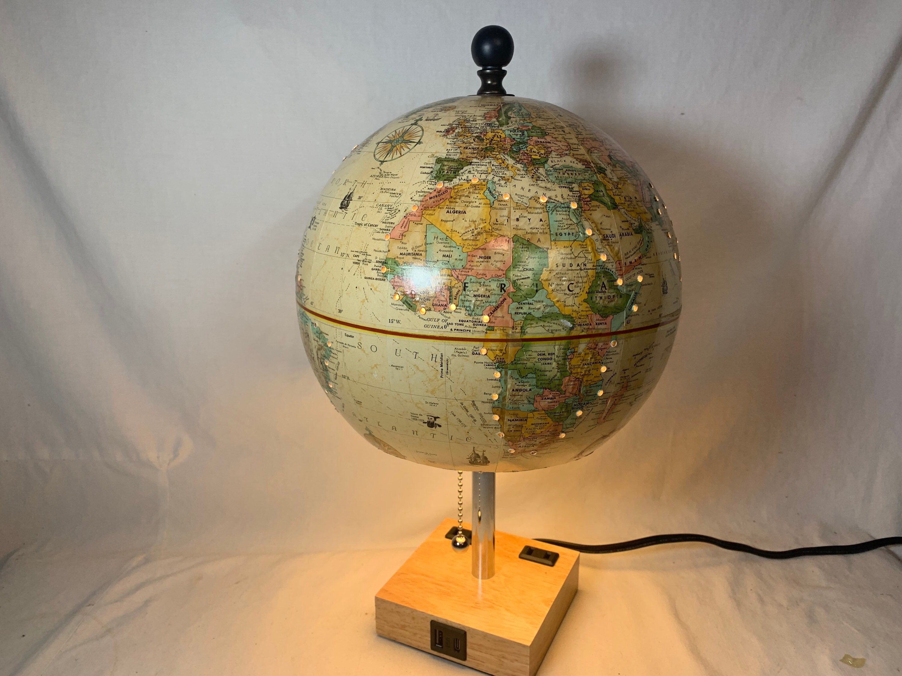 World Globe Lamp, Desk Lamp, Globe Lamp, World Globe, Globe Light, Lamp ...