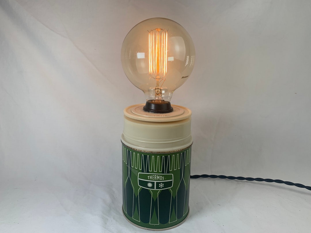 Vintage Thermos Lamp, Retro Thermos, Kitchen Decor, Touch Lamp, Table ...