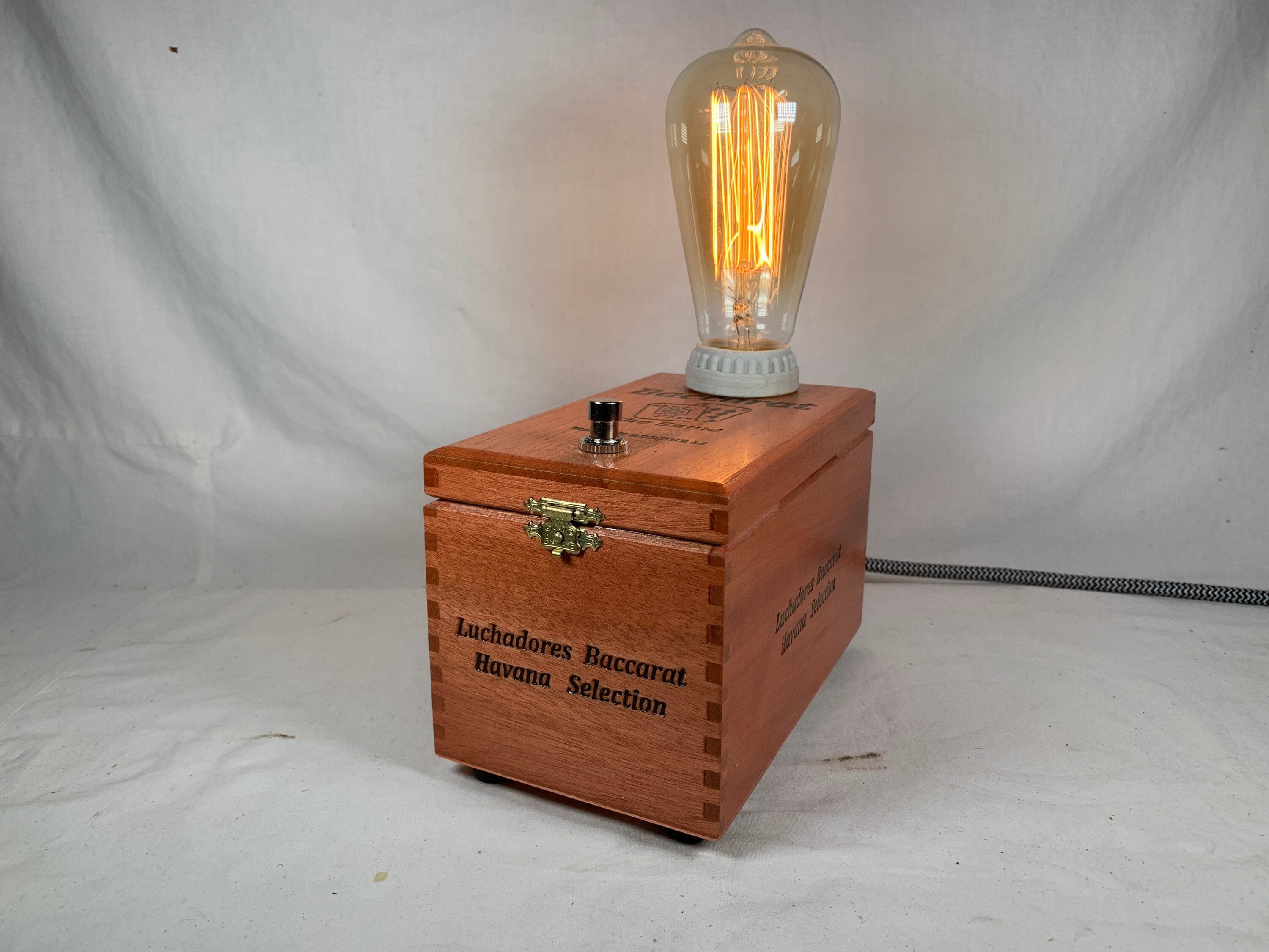 Cigar Box Lamp Desk Lamp Cigar Box Man Cave Lamp Steampunk - Etsy