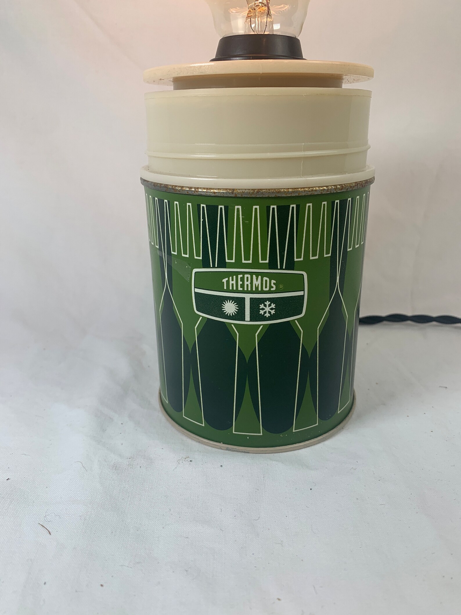 Vintage Thermos Lamp, Retro Thermos, Kitchen Decor, Touch Lamp, Table ...