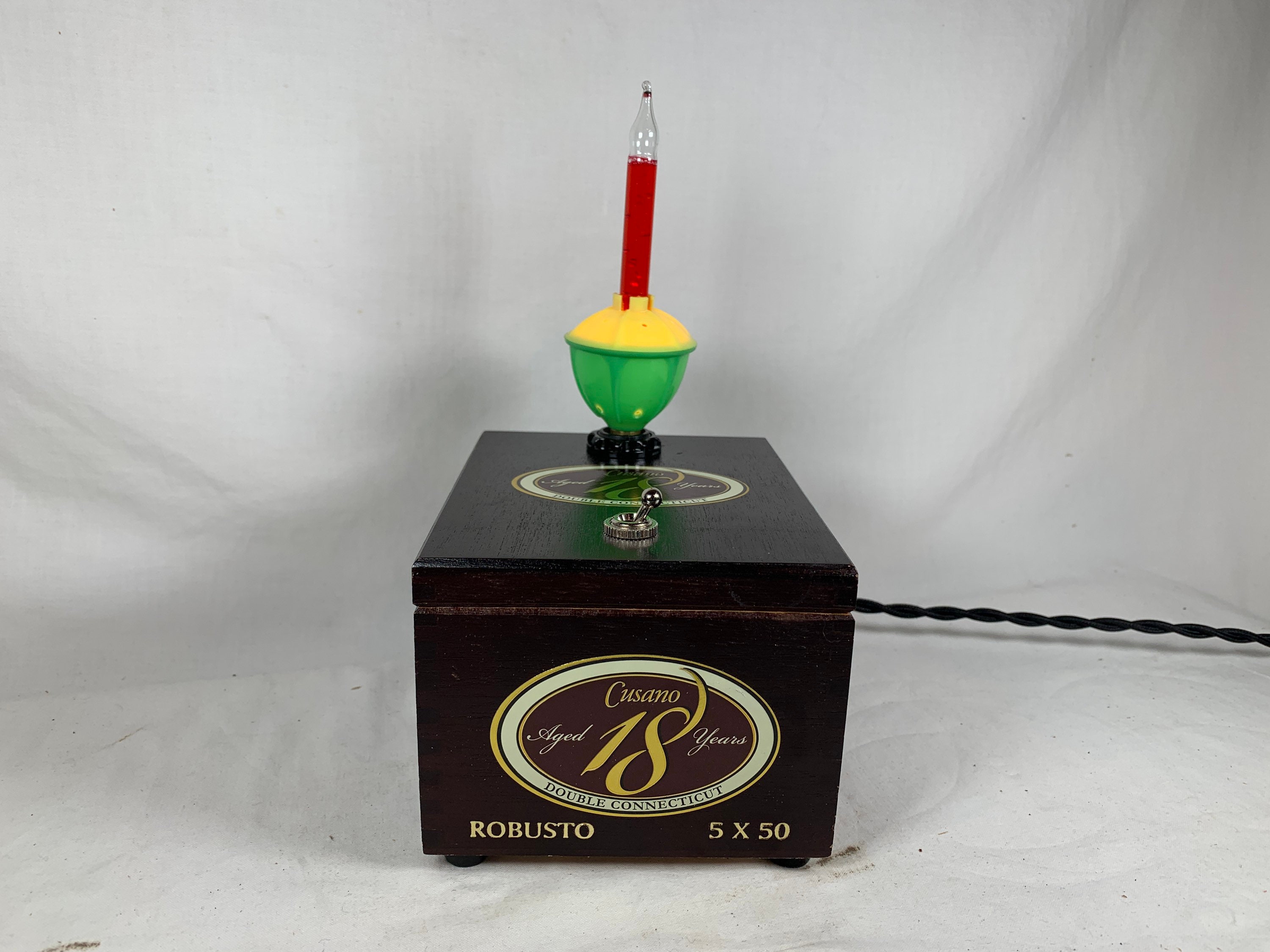 Bubble Light Cigar Box Lamp, Cigar Box, Desk Lamp, Unique Lamp ...