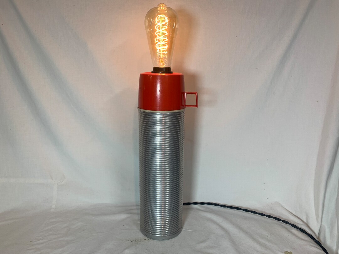 Vintage Thermos Table Lamp: Retro Kitchen Decor, Touch Sensor Lamp - Etsy