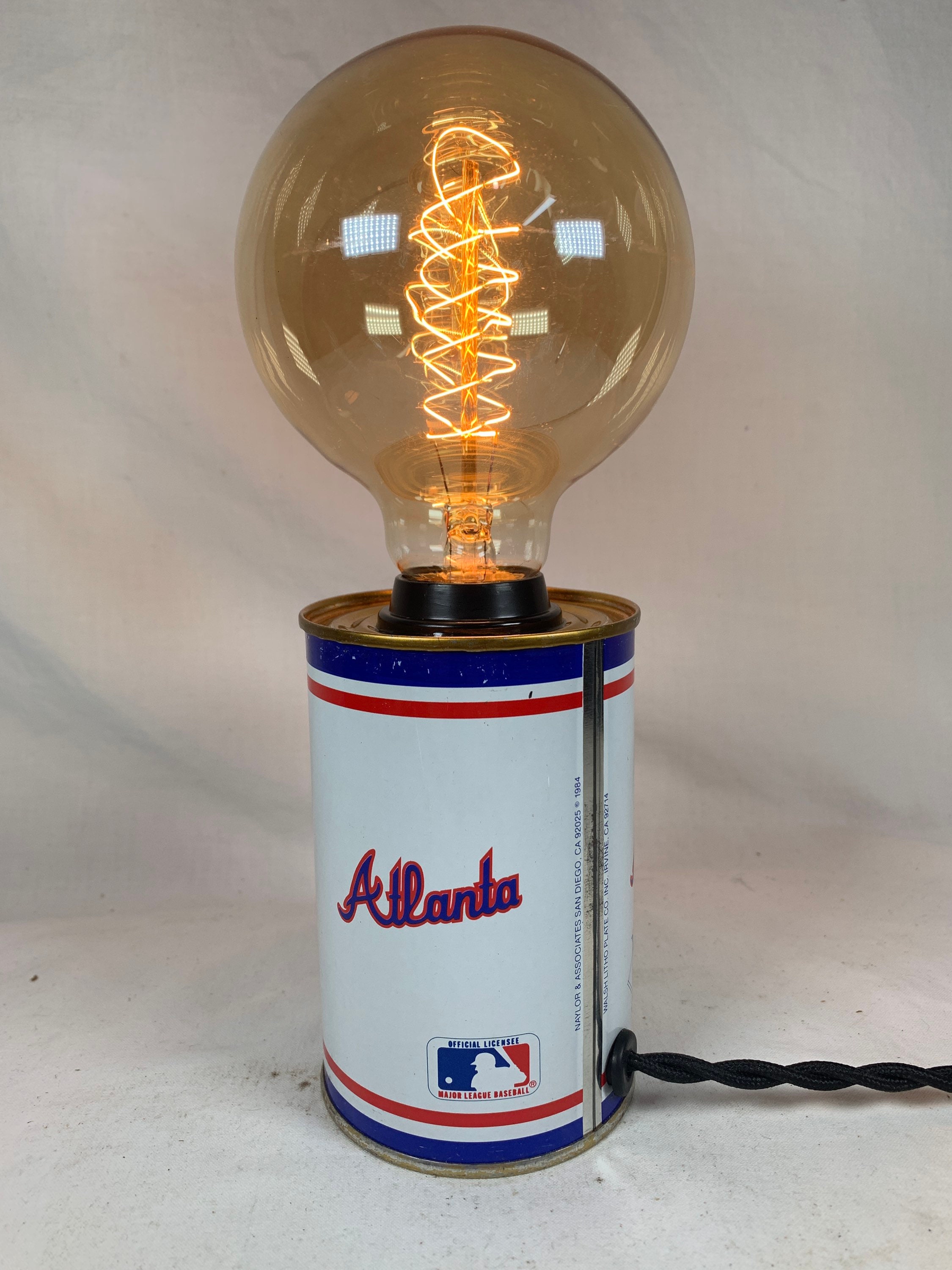 Atlanta Braves Lamp Vintage Atlanta Braves Desk Lamp Night - Etsy