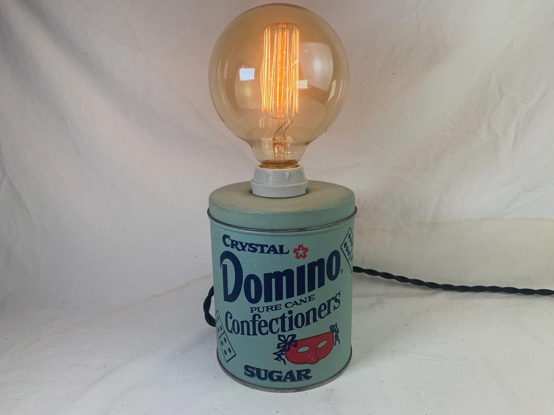 Domino Sugar Lamp, Domino Sugar Can, Kitchen Decor, Touch Lamp, Table ...
