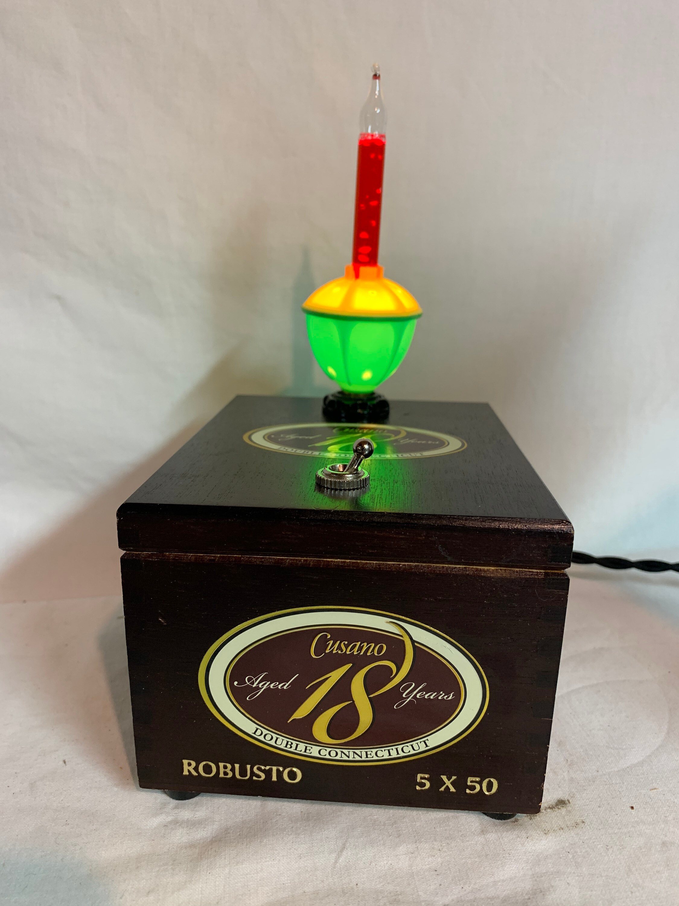 Bubble Light Cigar Box Lamp, Cigar Box, Desk Lamp, Unique Lamp ...