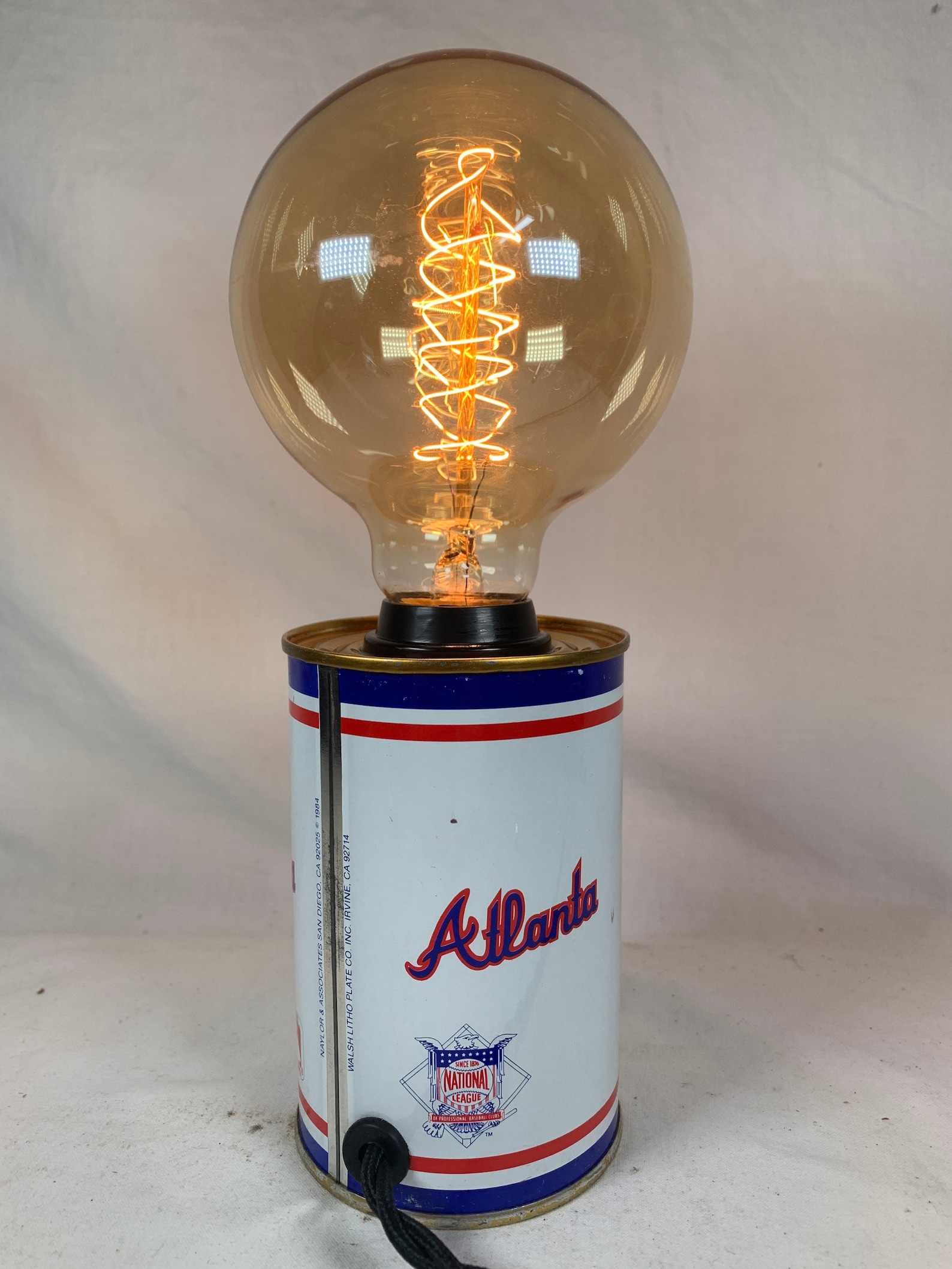 Atlanta Braves Lamp Vintage Atlanta Braves Desk Lamp Night - Etsy