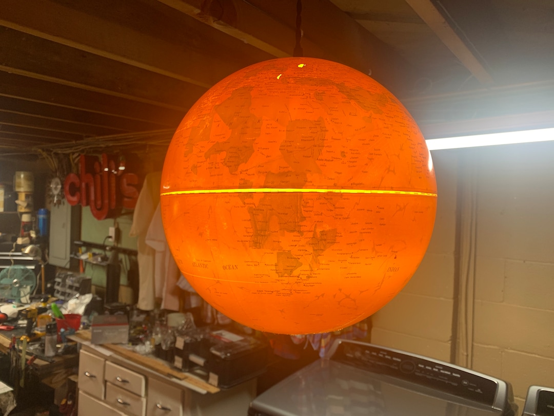World Globe Pendant Lamp Translucent Globe Lamp World Globe - Etsy