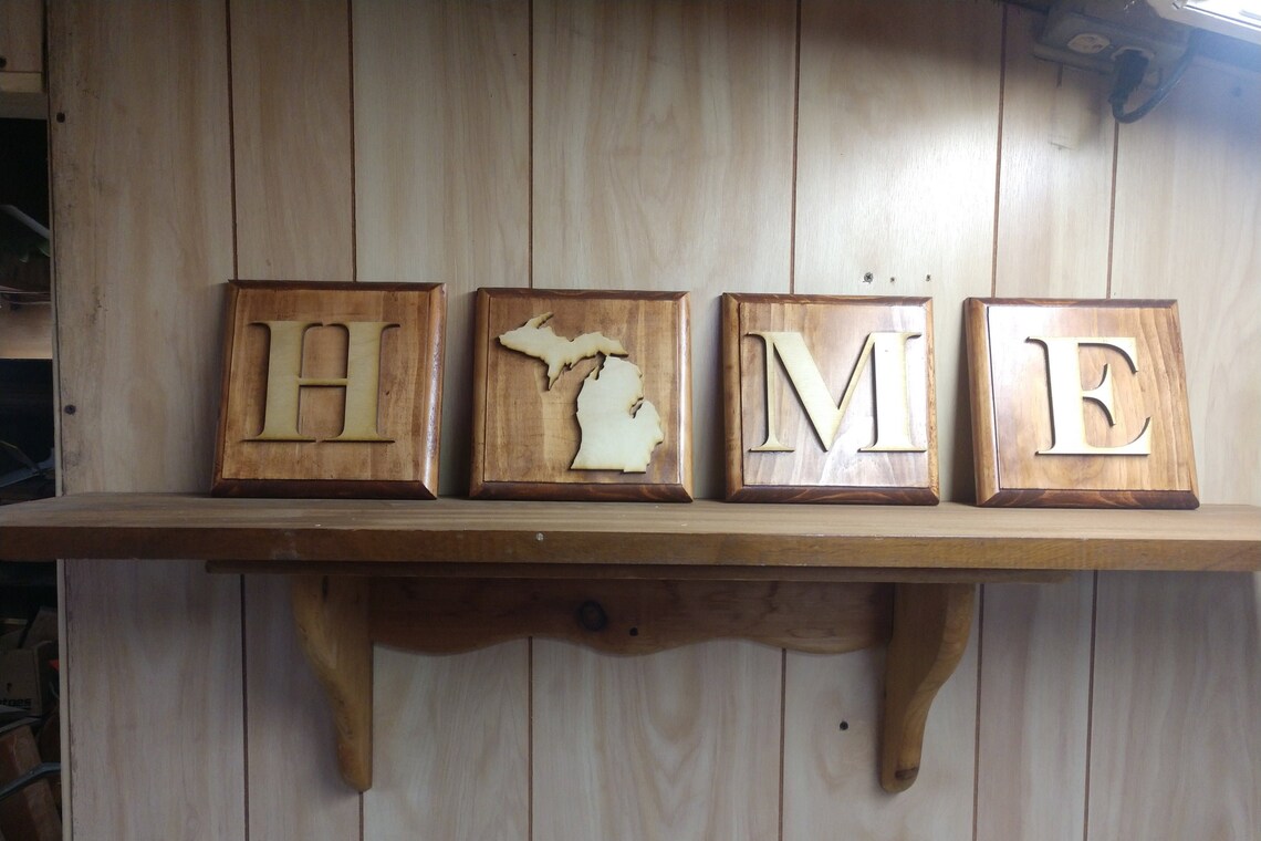 MICHIGAN HOME SIGN - Etsy