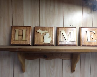 Home Wooden Laser Cut Sign Home Decor Home State Housewarming Gift ...