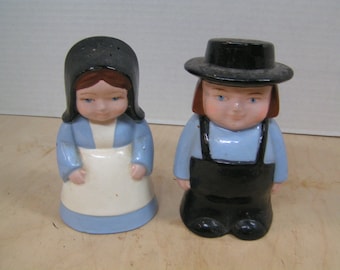 Cast Iron Rare Amish Salt and Pepper Shakers, Amish Condiment Holders ...