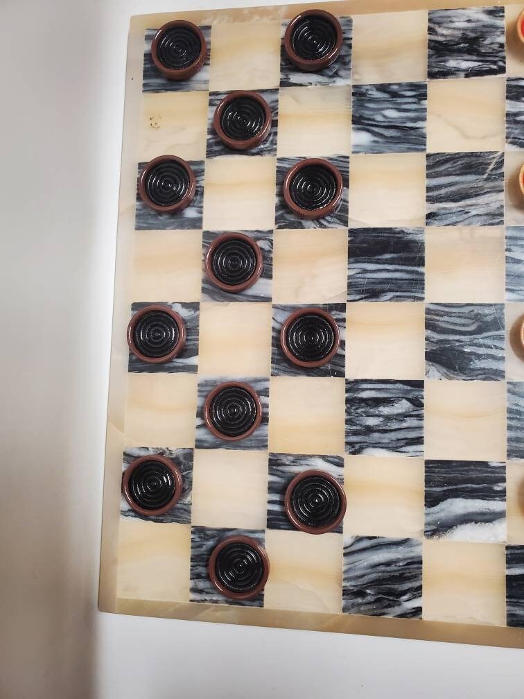 HANDPAINTED CHECKERS SET - Etsy