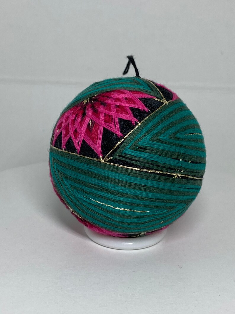 Temari Ball Pink Flowers Celebration - Etsy