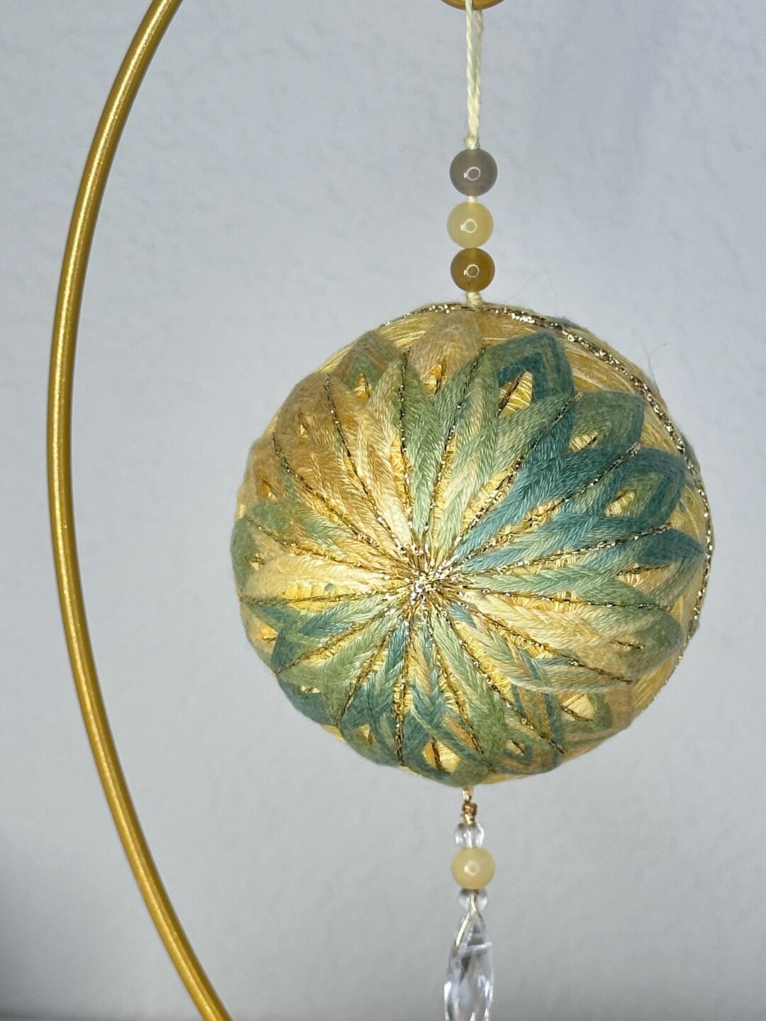 Japanese Temari Ball - Soul Color Yellow | Handcrafted Art Ornament ...