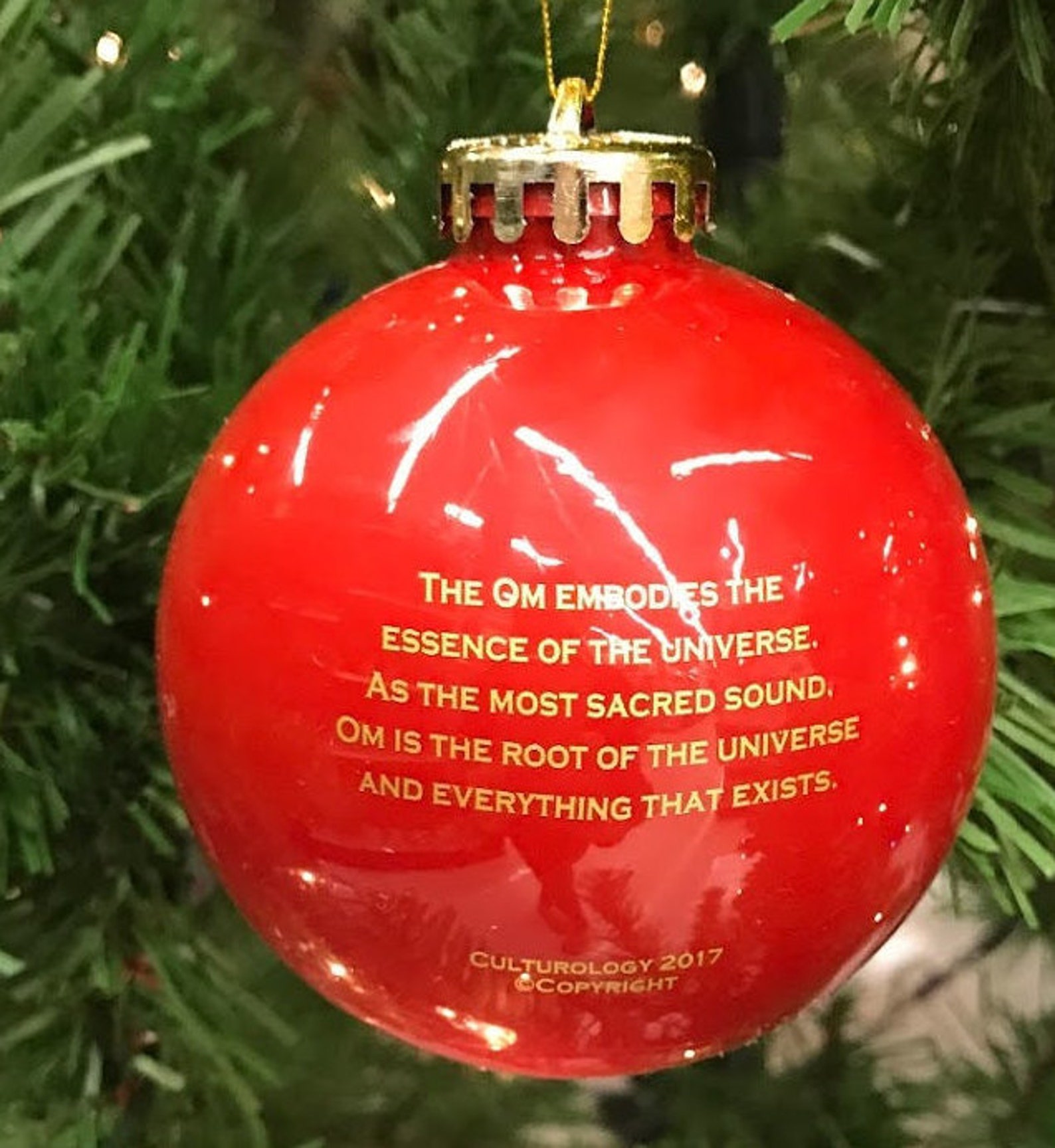 Om Holiday Ornament - Shatterproof Ornament in Multiple Colors - Etsy